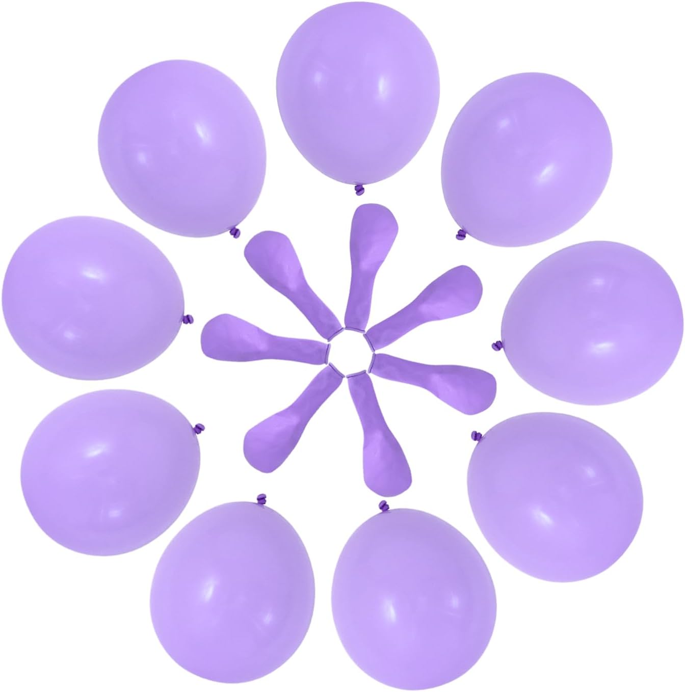 Amazon.com: BEISHIDA 100Pcs Lavender Balloons 10 Inch Pastel Purple ...