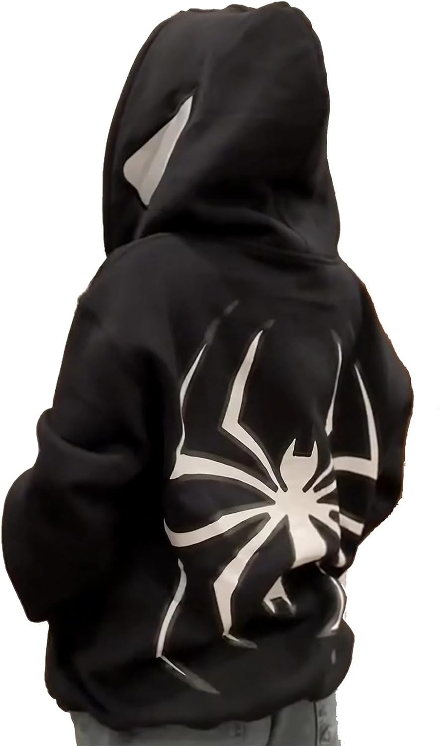 Full Zip Hoodie, Y2k Spider Print Hoodie, Spider Print Hooded Jacket ...