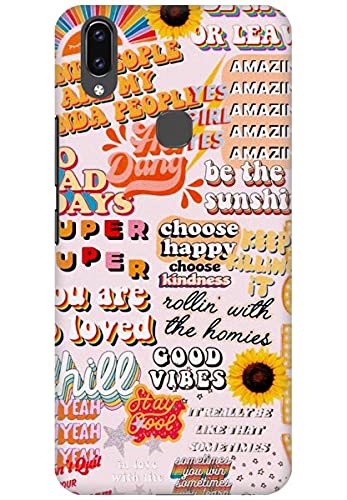 AMEZ Happy Sticker Bomb Printed Back Cover Phone Case for VIVO V9 Back ...
