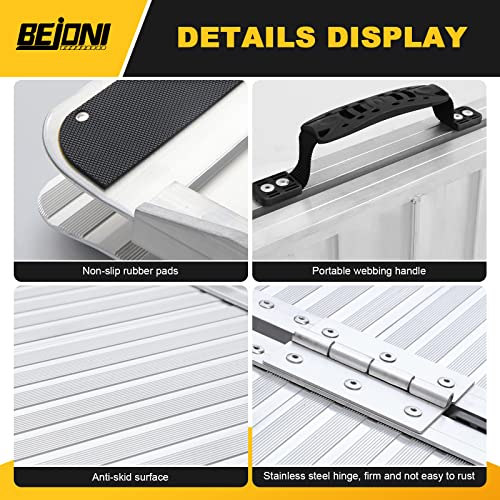 Snapklik.com : 4FT Portable Wheelchair Ramp, Foldable Ramp For 600 Lbs ...