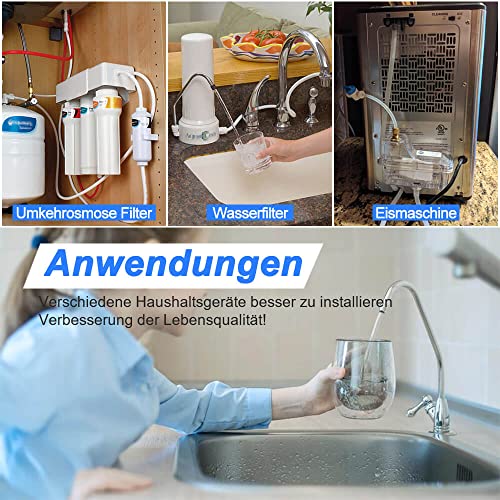 PAROAD 10 Metre Universal Connection Set, Reverse Osmosis (RO) Filter ...