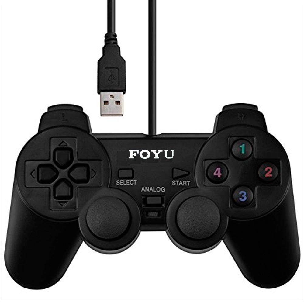 Amazon.com: Donop USB Pc Computer Vibration Shock Wired Gamepad Game ...