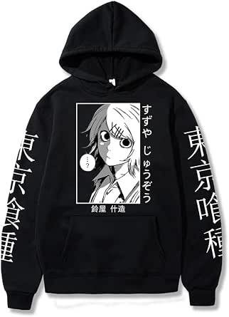 Amazon.com: Tokyo Ghoul Hoodie Anime Hoodies Juuzou Suzuya Printed Long ...