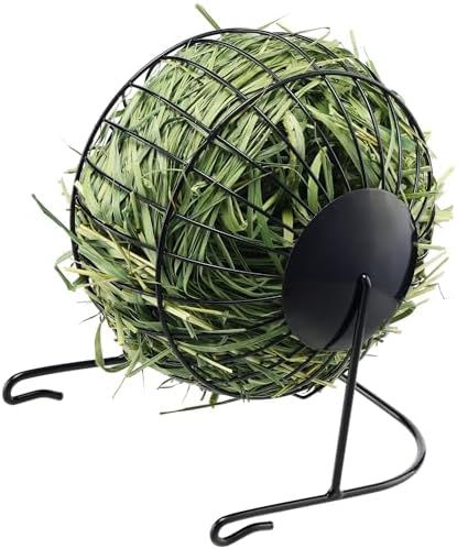 Navaris Metal Rabbit Hay Feeder - Durable Hay Spinning Accessories for ...
