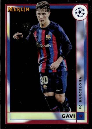 Amazon.com: 2022-23 TOPPS MERLIN CHROME UEFA #48 GAVI FC BARCELONA ...