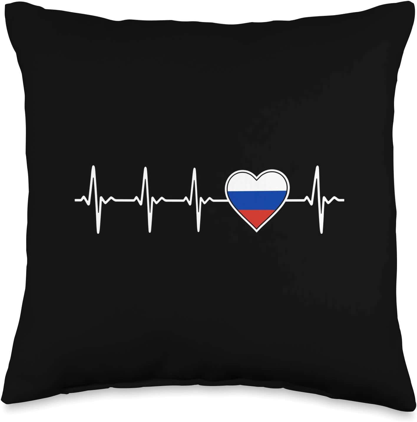 Amazon.com: Russia Heartbeat Russian Flag and Heart Love EKG Throw ...