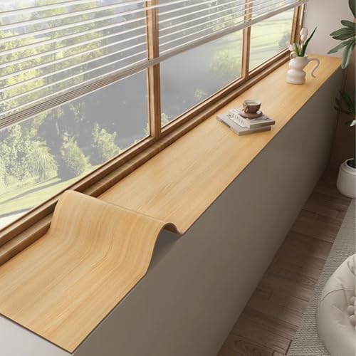 Custom Size/Shaped Window Sill Mats, Faux Leather Wood Grain Window ...