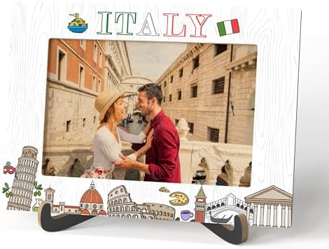 Amazon.com - Qiwog Italy Photo Frame - Italy Tourist Attractions Wooden ...