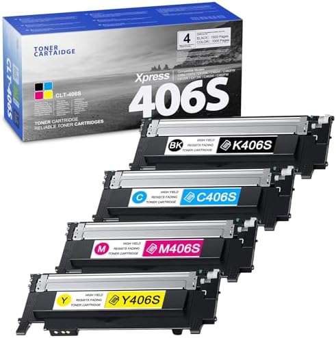 Amazon.com: CLT-406S Toner Cartridge Set - CLT-K406S CLT-C406S CLT ...