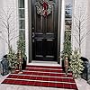 Amazon.com: Christmas Plaid Outdoor Rug, 2'4" x 3'7" Red & Black Check ...