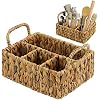 Amazon.com - Glenmal Wicker Flatware Storage Basket Utensil Caddy Hand ...