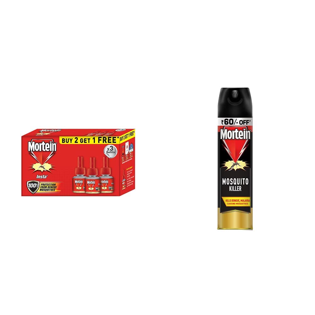 Mortein Insta Mosquito Repellent Refills - 45 ml (Pack of 3) & Mortein ...