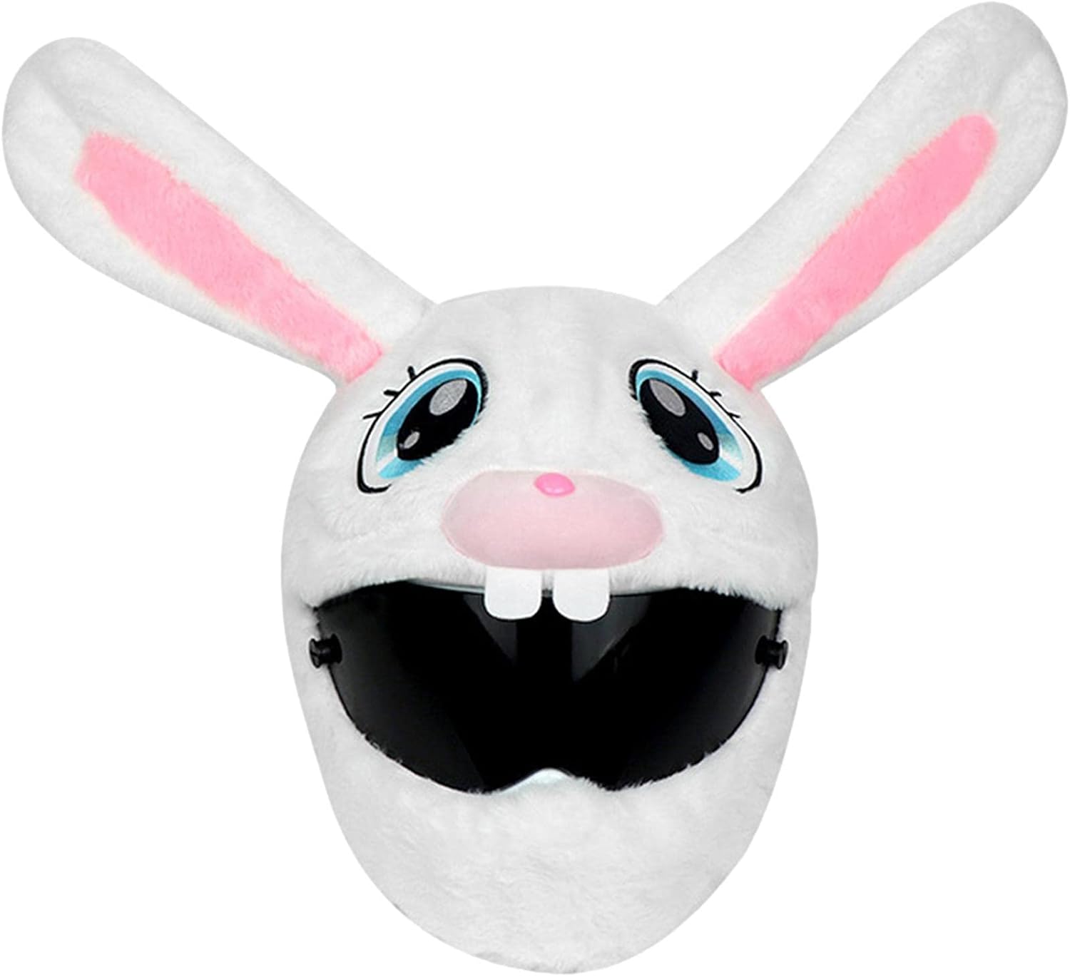 Cartoon Motorcycle Helmet Cover, Plush Rabbit and Goat Motorcycle ...