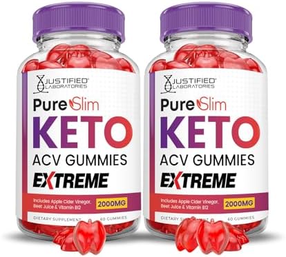 Amazon.com: (2 Pack) Pure Slim Keto ACV Gummies Extreme 2000MG PureSlim ...