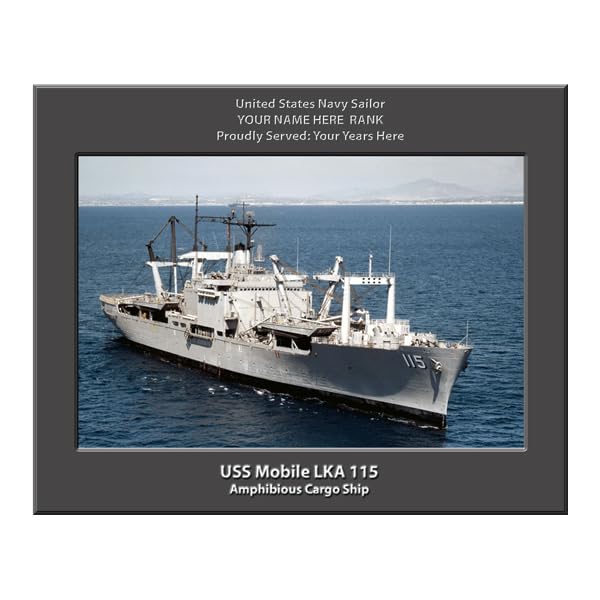 Amazon.com: USS Mobile LKA-115 Personalized United States Navy Ship ...