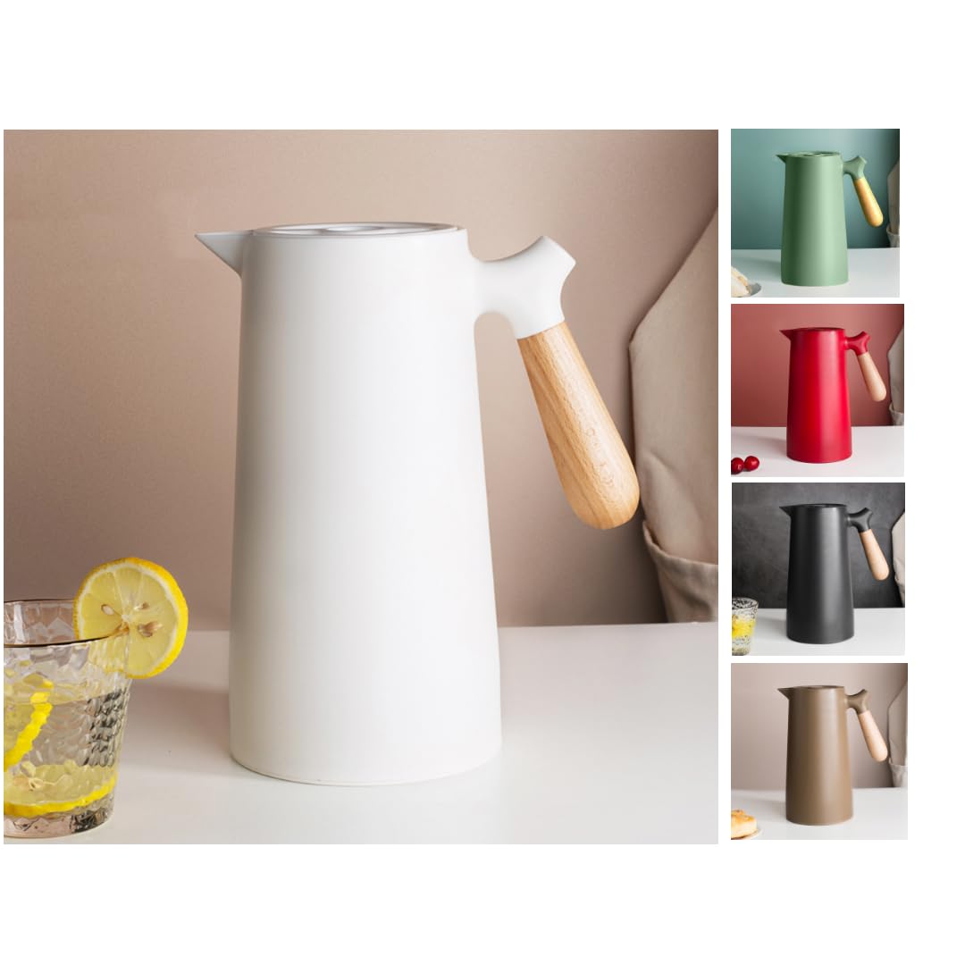 Amazon | 1000ml 魔法瓶 保冷保温ポット ステンレス製 真空二重構造 卓上ポット コーヒーポット コーヒーサーバー 真空断熱ポット おしゃれ アウトドア キャンプ 北欧 母の日 ...