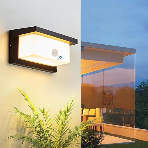 iKenta Motion Sensor Outdoor Porch Lights,18W 3000K IP65 Waterproof ...