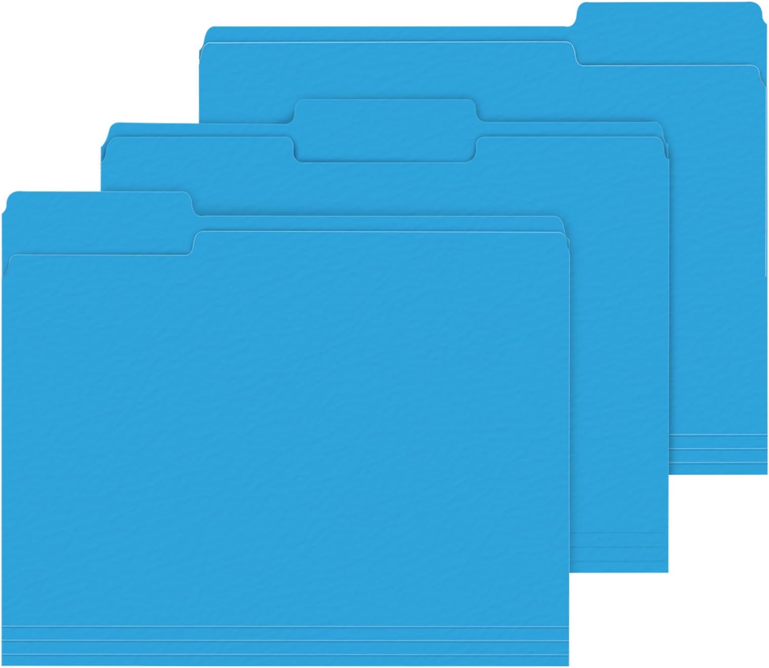 Amazon.com : SUNEE File Folders Letter Size Blue, 100 Pack Manilla ...