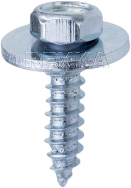 Amazon.com: Rexka 30pcs Steel Tapper Screw for Bumpers Engine Shields ...