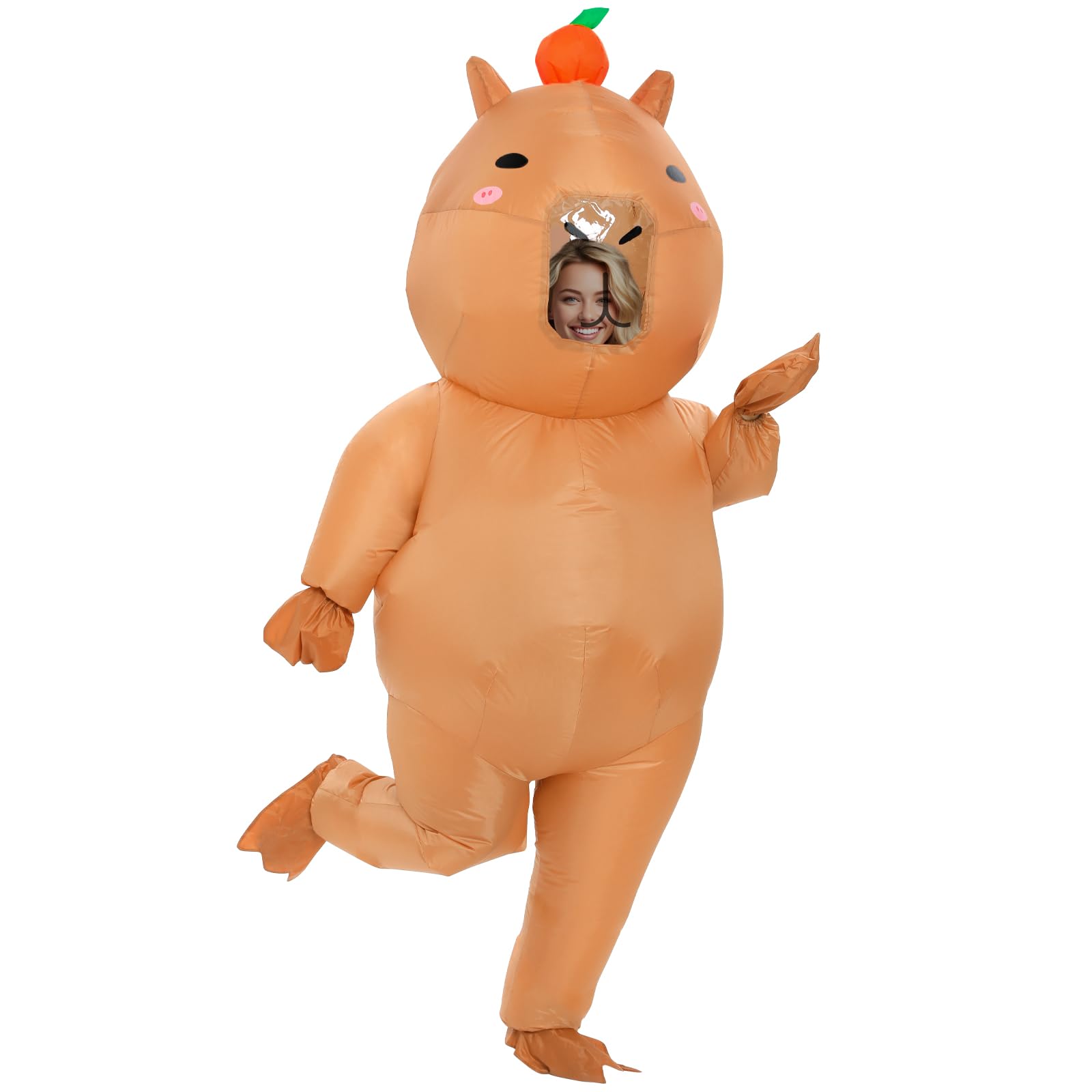 Poptrend Capybara Inflatable Costume for Adult Kids, Halloween Capybara ...
