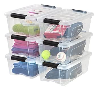 Amazon.com: IRIS USA, Inc. TB Clear Plastic Storage Bin Tote Organizing ...