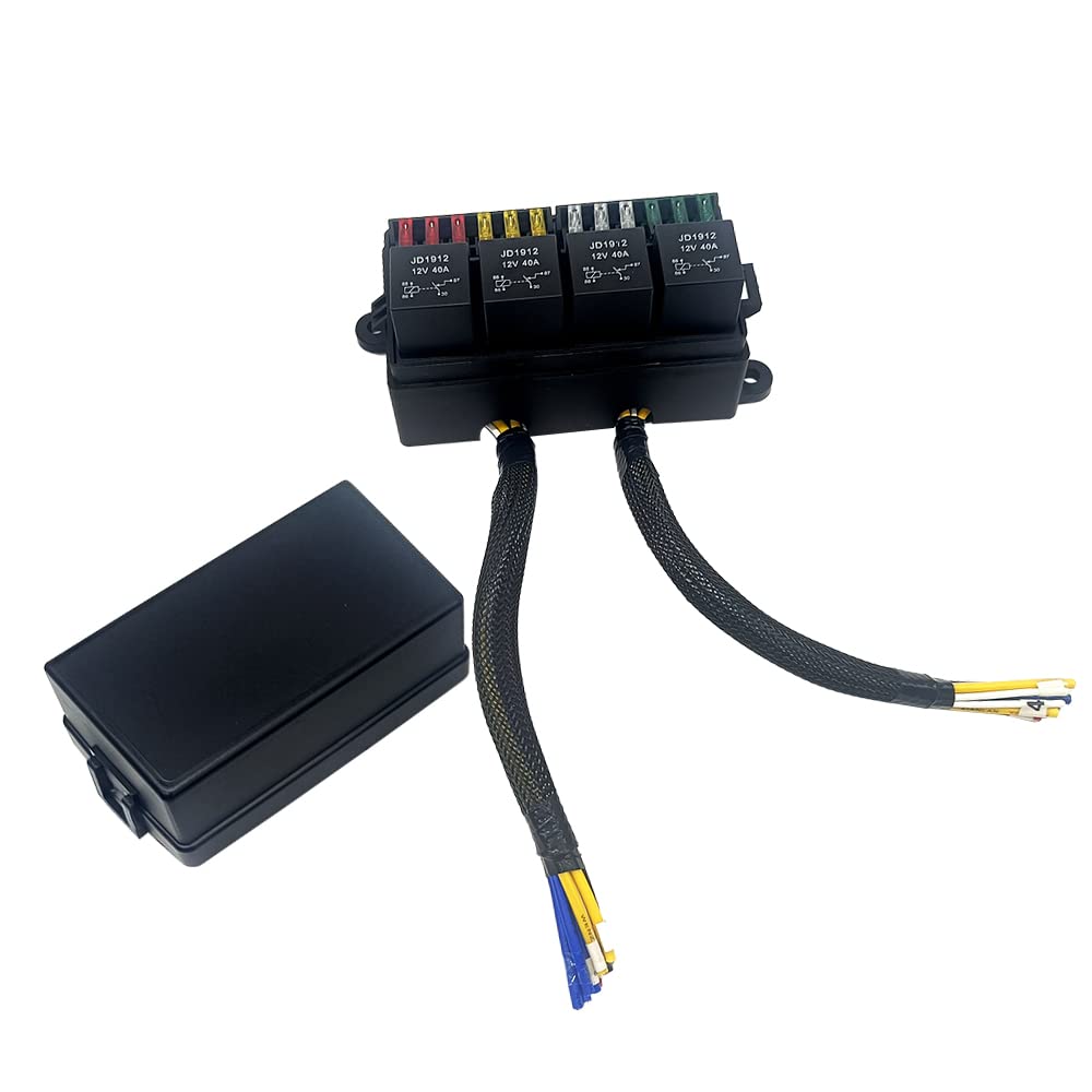 Amazon.com: NAJING Pre-Wired 12V Fuse Relay Box with Relay Kit ...