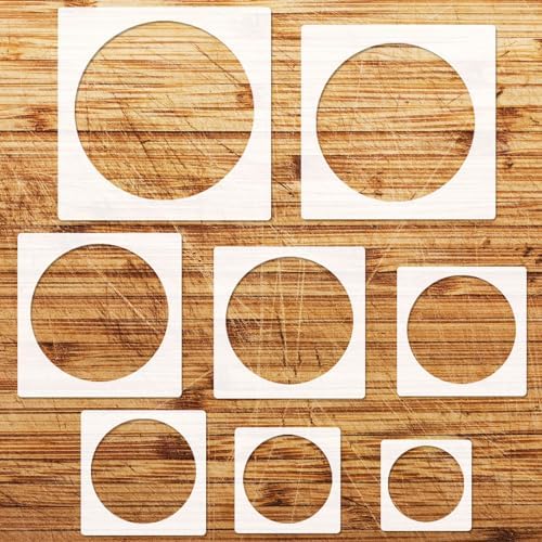 Amazon.com : HVSWLY 8PCS Large Circle Stencil, Large to Small Different ...