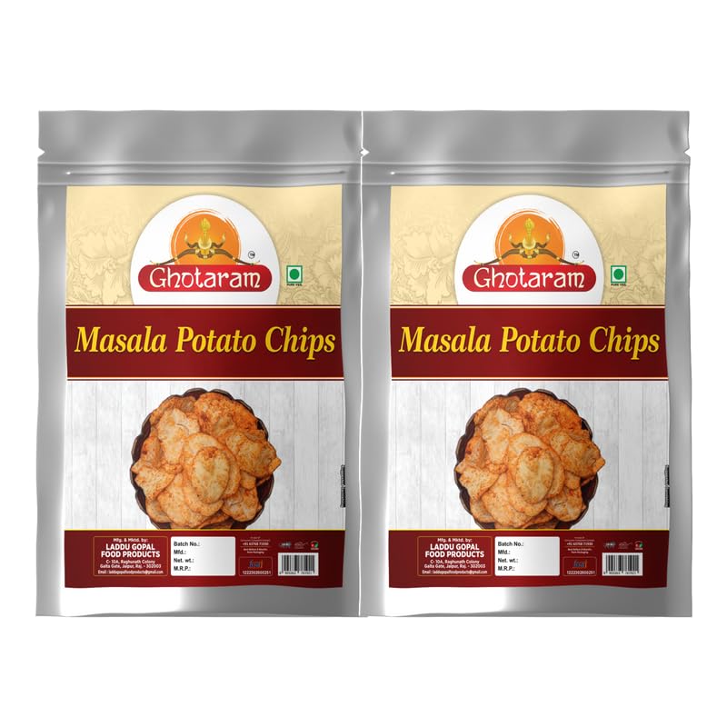 Ghotaram Aloo Chips Low Fat Masala | Chilli Potato Chips| Sliced Potato ...