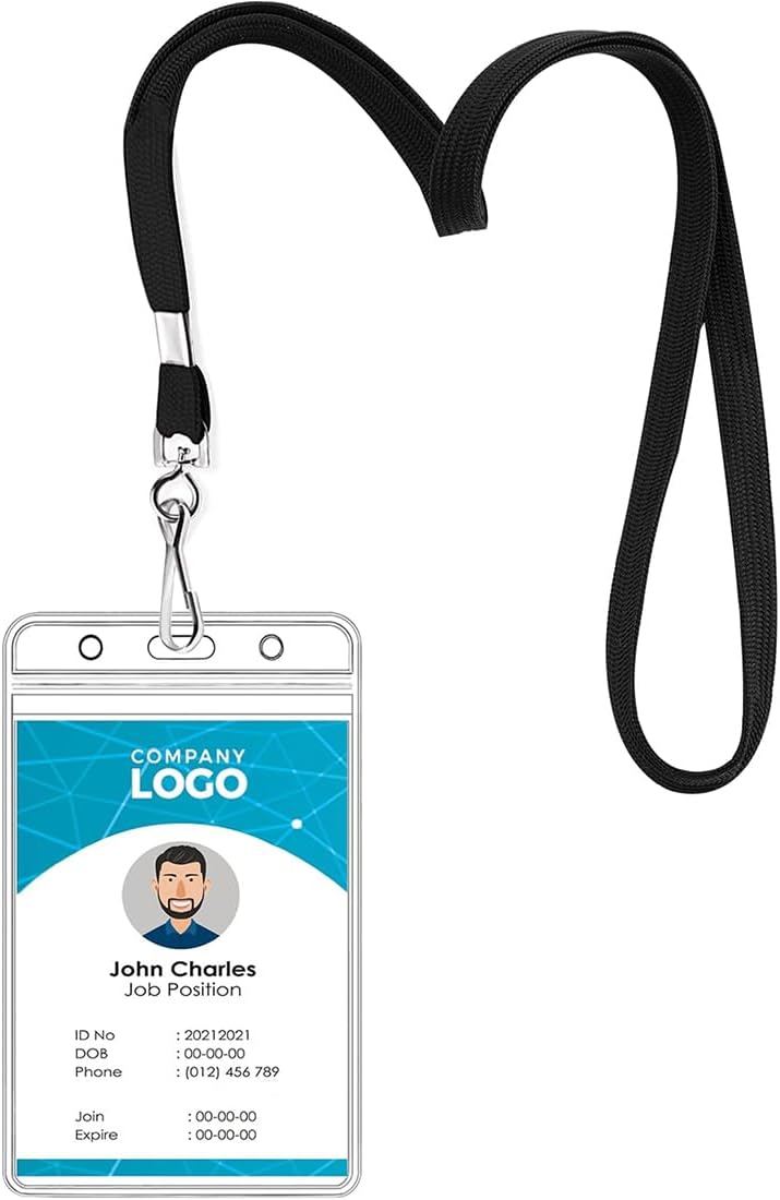 Amazon.com: 10 Pack - Large 3x5 Inch Large Clear Vertical Badge and ...