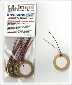Amazon.com: 12-pack 27mm Piezo Elements with 2" Leads : Musical Instruments