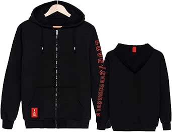 Amazon.com: FUJUTANG Love Yourself Hoodie Jacket Jungkook Suga Jimin V RM JHope Jin World Tour ...
