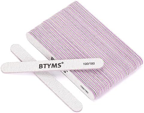 Amazon.com : 25 Pieces Rectangle Nail Files 100/100 Grit, Reusable Nail ...