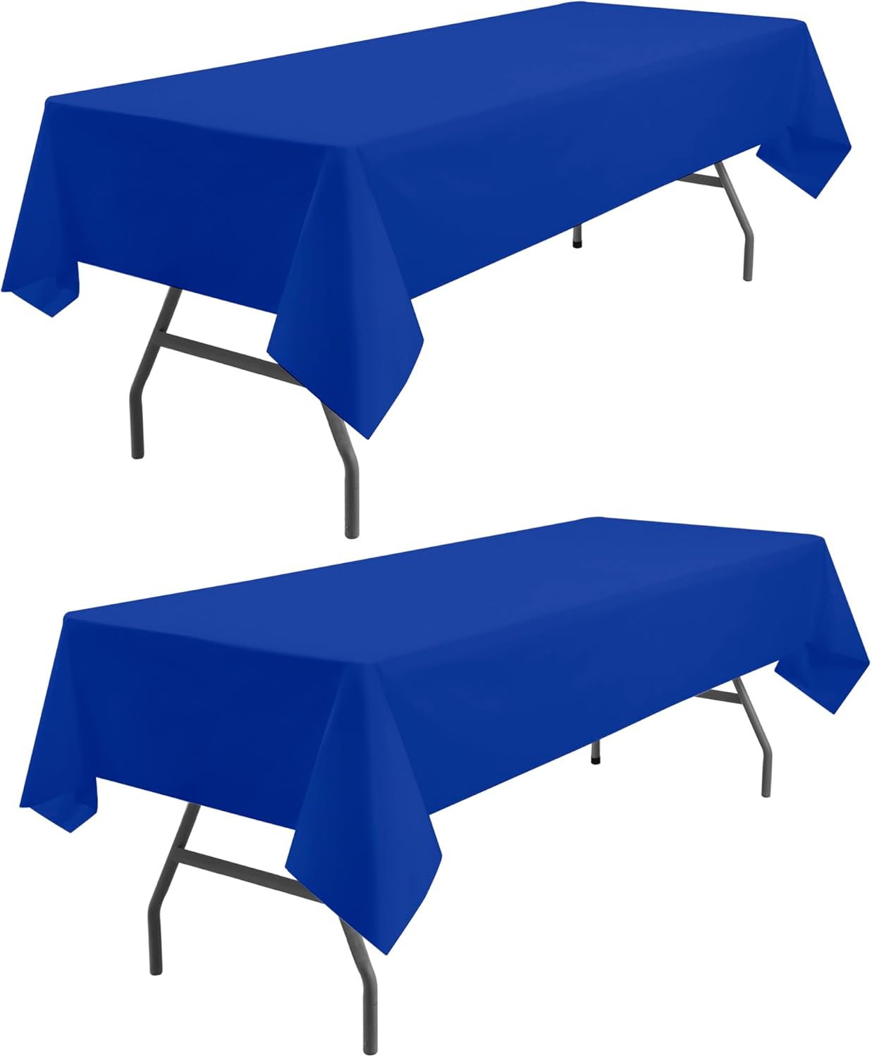Amazon.com: odibo Royal Blue Tablecloths Plastic 2 Pack Dark Blue ...