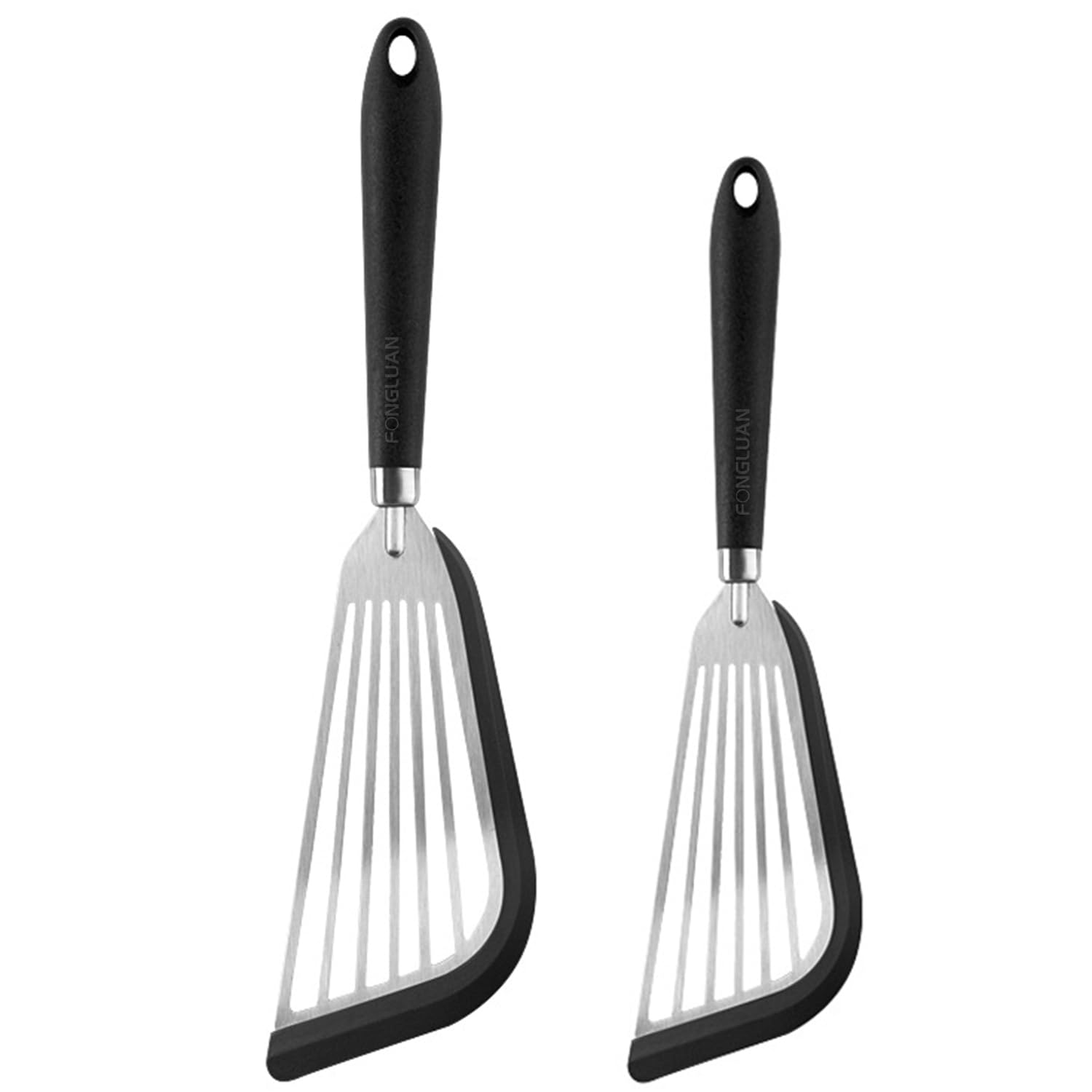 Amazon.com: FONGLUAN Stainless-Steel Slotted Flex Fish Turner, Set of 2 ...