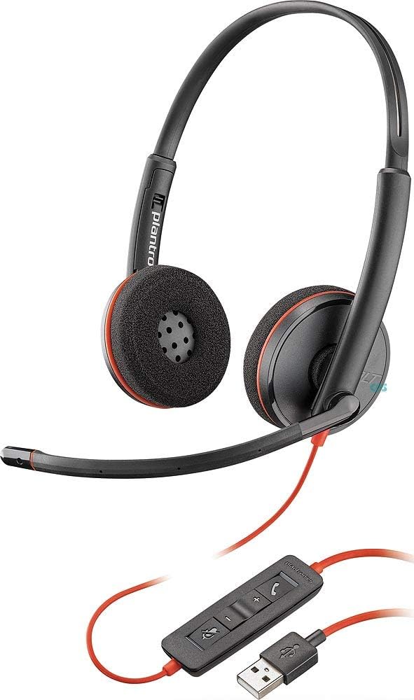 Amazon.com: Plantronics Poly EncorePro 320 Stereo Headset - QD - Black ...