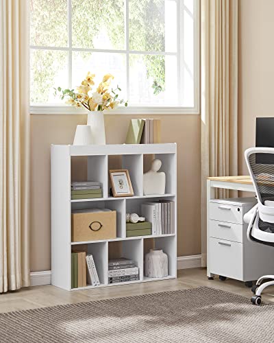 VASAGLE Bookcase, Bookshelf, Freestanding Storage Unit, 8 Open ...