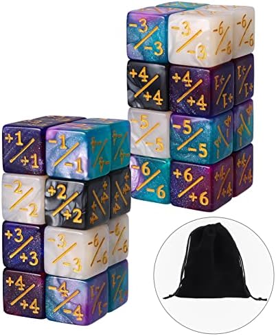 HEQUSigns 36 Pieces Dice Set Dice Counters Acrylic Dice for Role ...