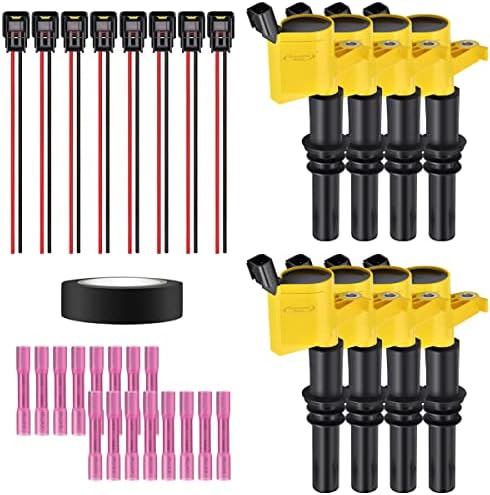 Amazon.com: Performance Master Set of 8 Red Ignition Coils & Pigtail ...