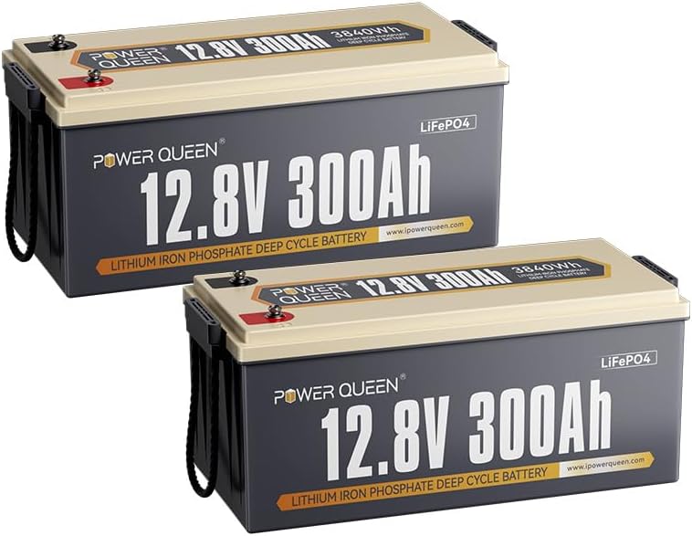 Amazon.com: Power Queen 12V 300Ah LiFePO4 Battery, 3840Wh Lithium ...