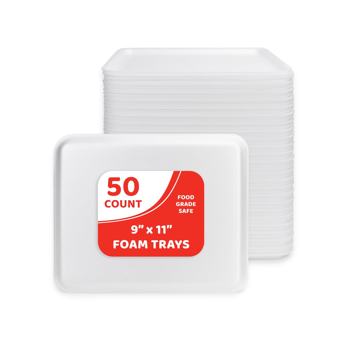 Amazon.com: White Foam Meat Trays 9x11-Inch White Tray for Crafts, Food ...