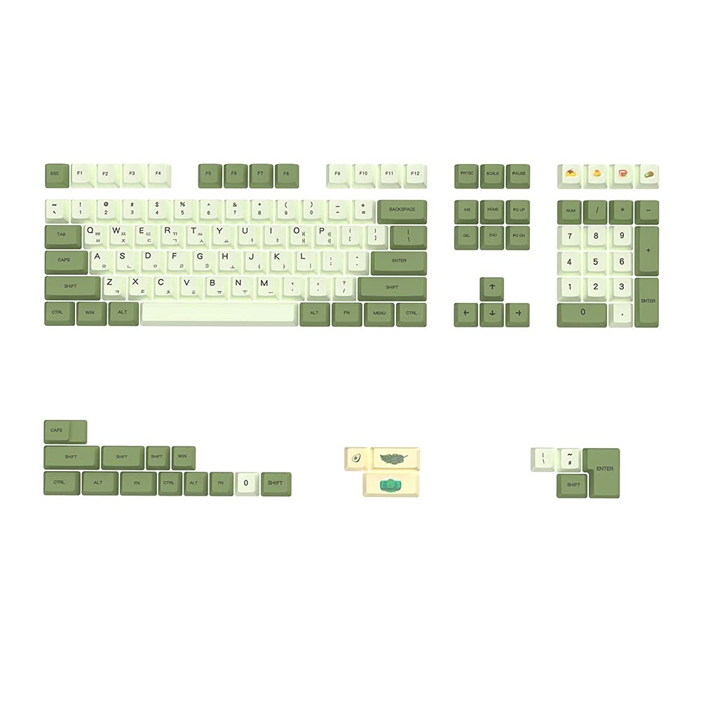 Buy IDOBAO Matcha Keycaps Green PBT Keycaps Korean Dye Sublimation OEM ...