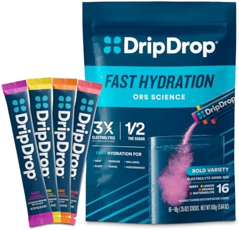 Amazon.com: DripDrop Hydration Packets - Bold Variety Pack - Single ...
