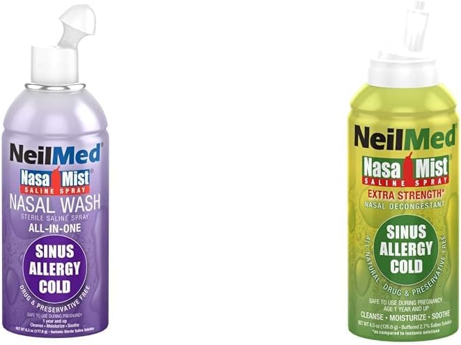 Amazon.com: NeilMed NasaMist All in One Multi Purpose Saline Spray, 6.3 ...