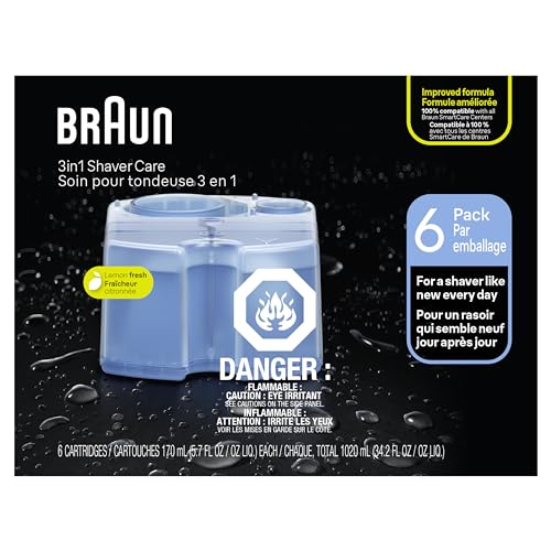 Braun Clean & Renew Refill Cartridges CCR, Replacement Shaver Cleaner ...