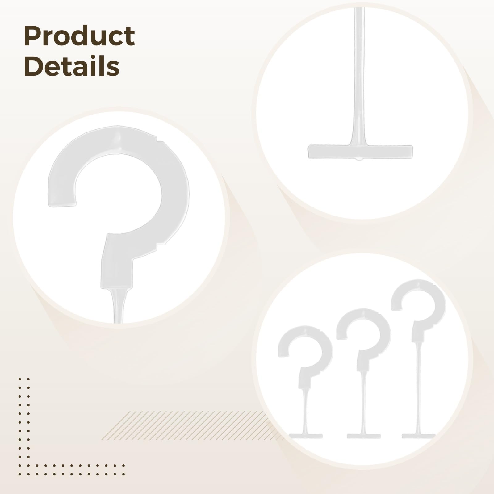 Snapklik.com : 3000 PCS Plastic J-Hook Fasteners Set, 3 Sizes 1 Inch 1. ...