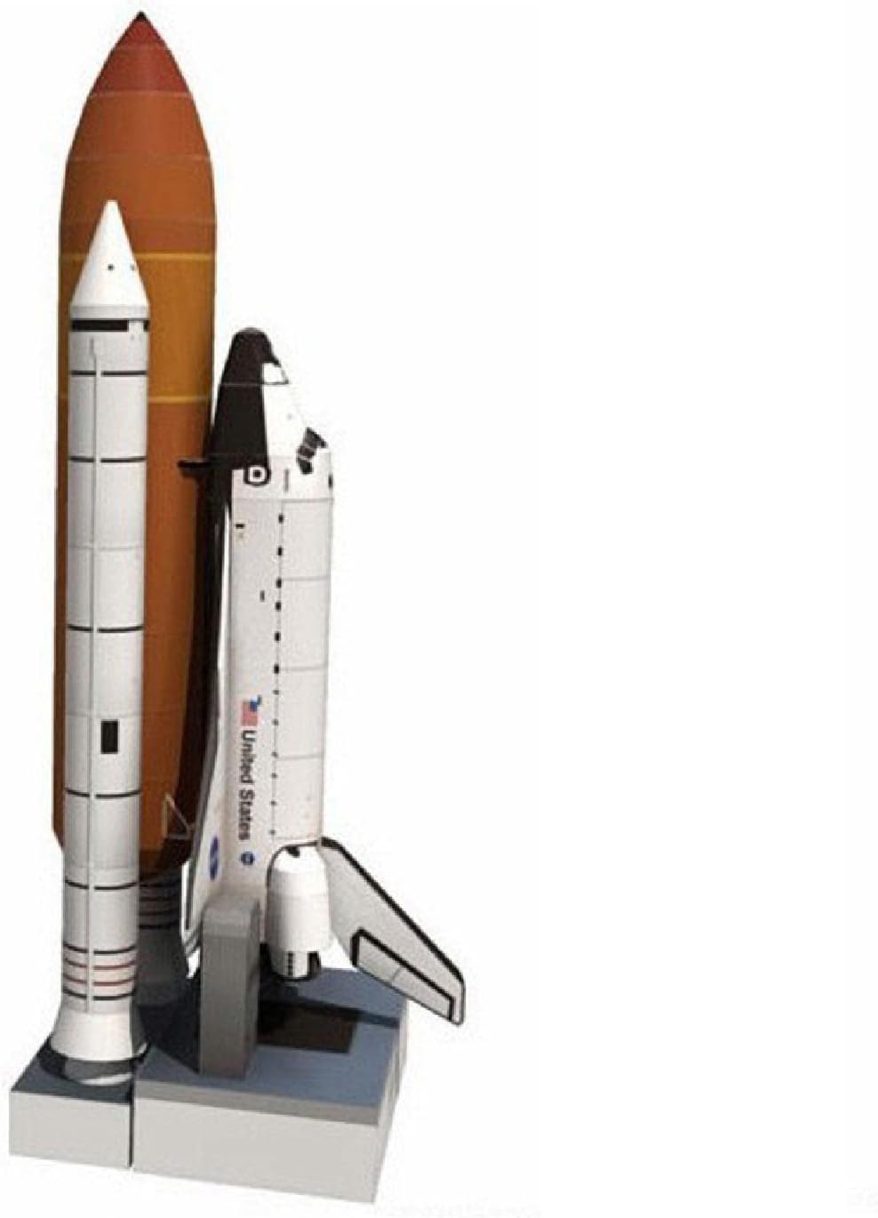 MOOKEENONE 1 cohete de papel modelo 1: 150 Space Shuttle Atlantis hecho ...