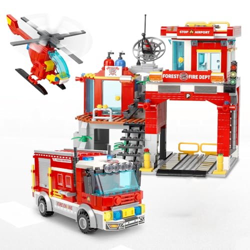 zhegao City Forest Fire Station Building Kit – fire station Set, with ...