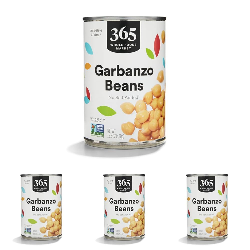 Amazon.com : 365 by Whole Foods Market, Unsalted Garbanzo Beans, 15.5 ...