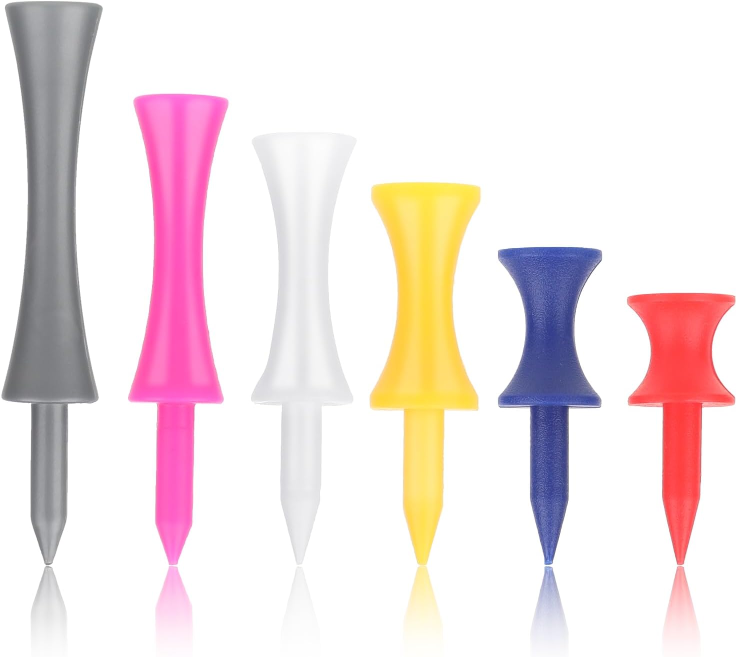 Amazon.com : Molain 60 Pcs Golf Tees, Golf Graduated Plastic Tees Value ...