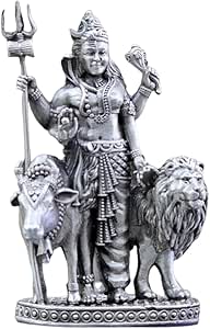 Amazon.com: Vishaka Arts Ardhanarishvara Idol in Pure 925 Silver ...